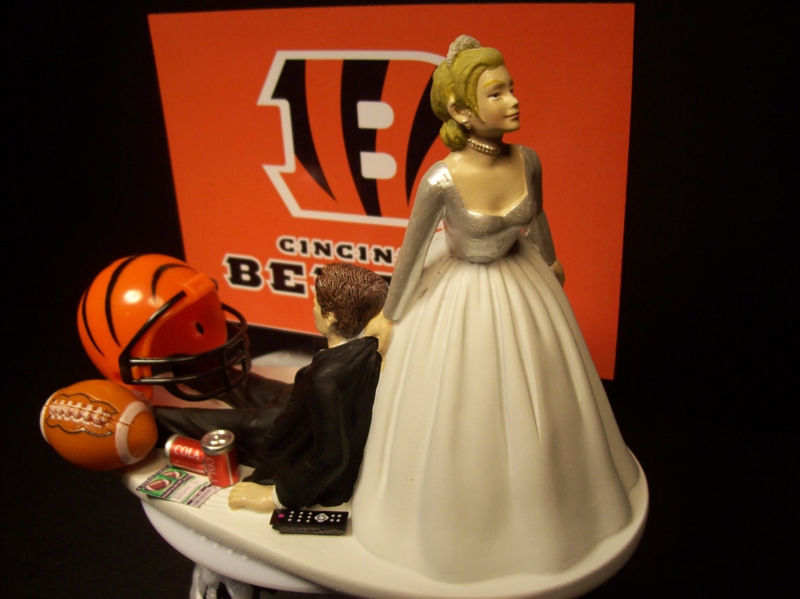 FOOTBALL CINCINNATI BENGALS or Your Team Bride and Groom Funny Wedding ...