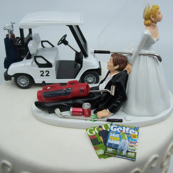 Golf Wedding Cake Topper - Etsy