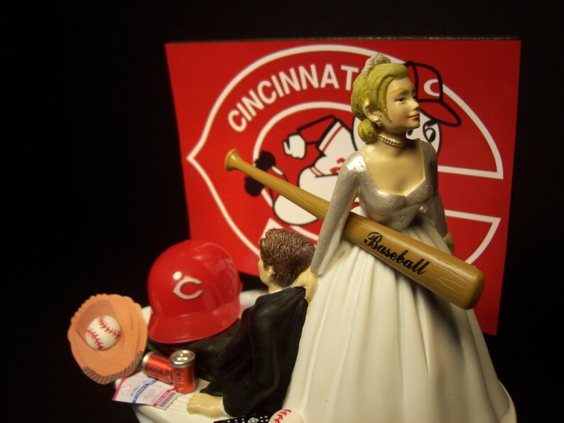 CINCINNATI REDS Baseball or your team Bride and Groom Funny | Etsy