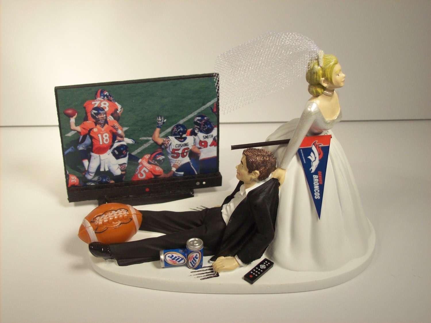 Broncos Wedding Cake Topper