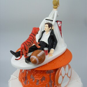 College Football CLEMSON Funny Wedding Cake Topper Sports | Etsy