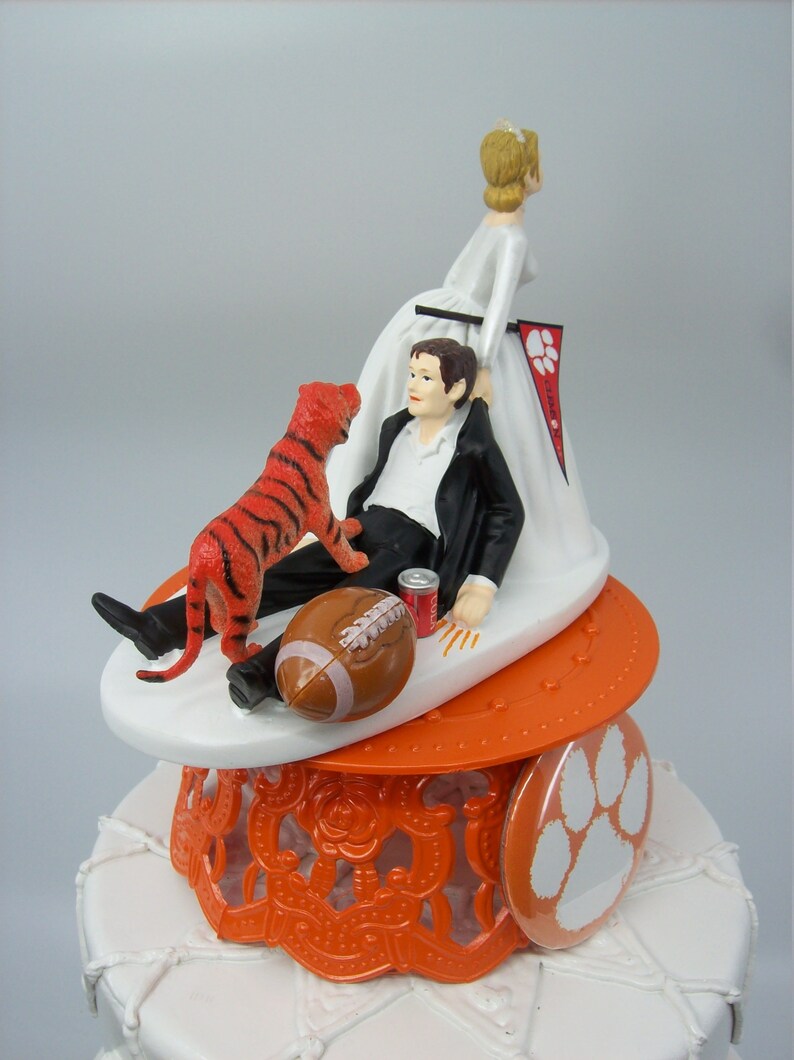 College Football CLEMSON Funny Wedding Cake Topper Sports | Etsy