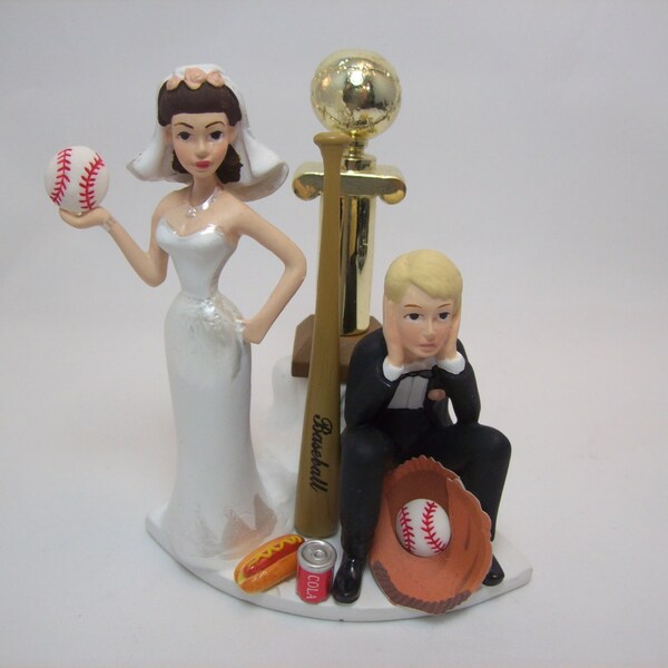 Bride Baseball Bat Cake Topper - Etsy