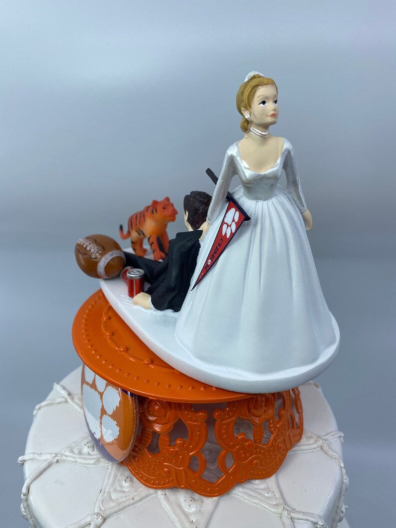 College Football CLEMSON Funny Wedding Cake Topper Sports | Etsy