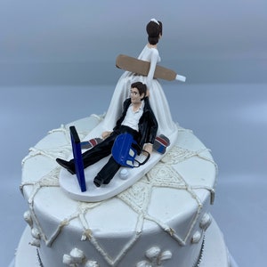 CRICKET Funny Wedding Cake Topper No More Sports FAN Junkie Addict ...