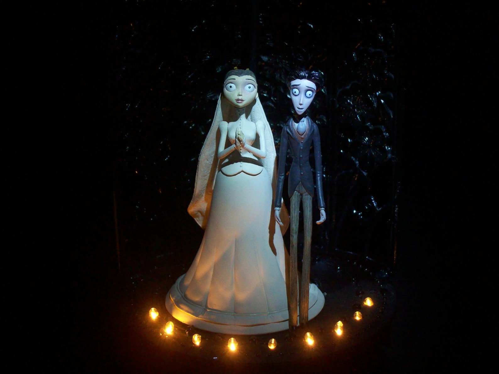 Corpse Bride VICTORIA & VICTOR Wedding Cake Topper LIGHT Pole - Etsy