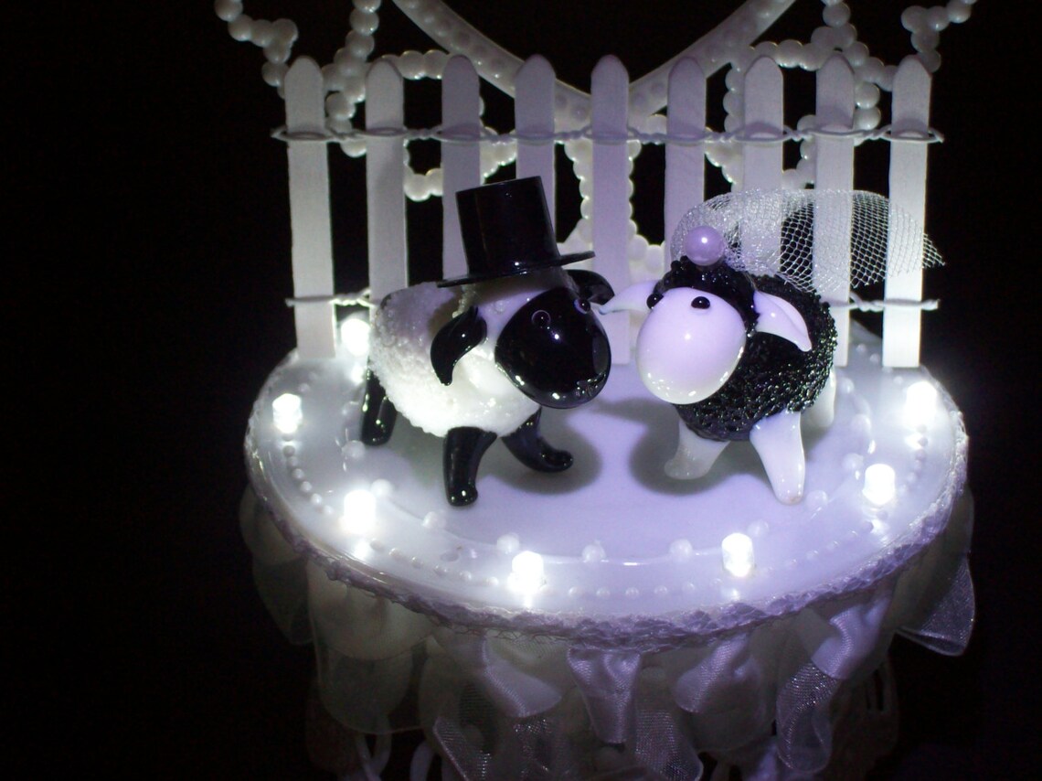 SHEEP With White LIGHTS Bride and Groom Funny Adorable Animal - Etsy