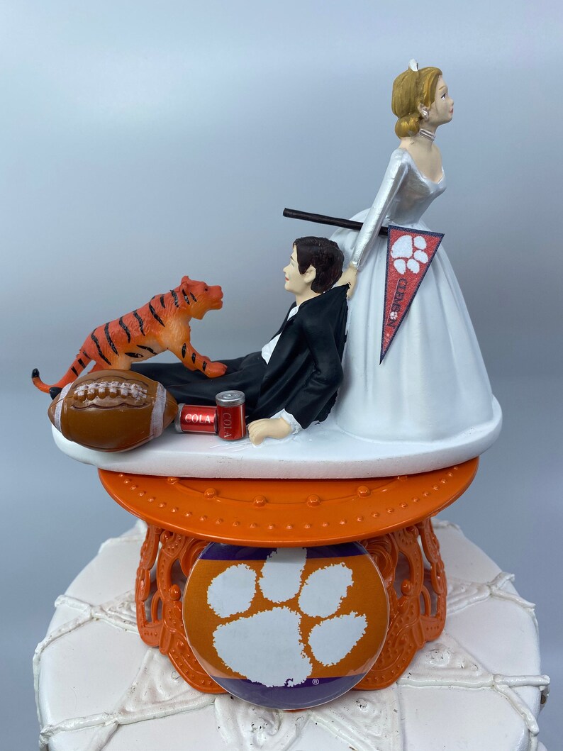 College Football CLEMSON Funny Wedding Cake Topper Sports | Etsy