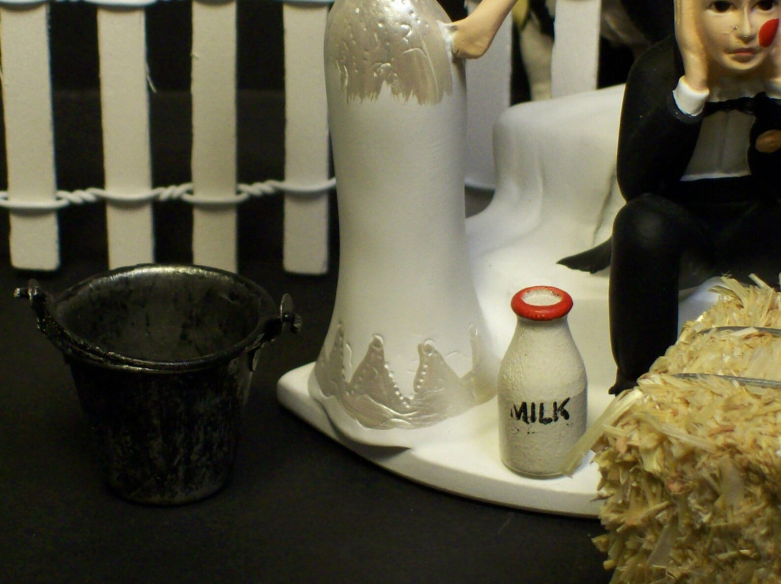 Marry the COW or Marry Me Bride & Groom Milk Man Wedding Cake Topper ...