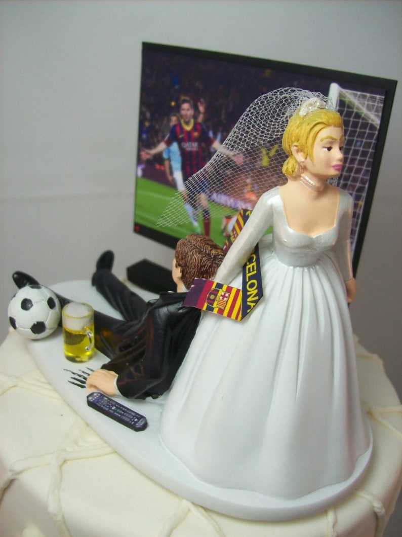 SOCCER Futbol (any Team/game/club TV Screen) Funny Wedding Cake Topper ...