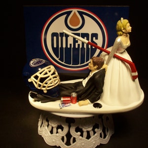Hockey Oilers Cake Topper - Etsy