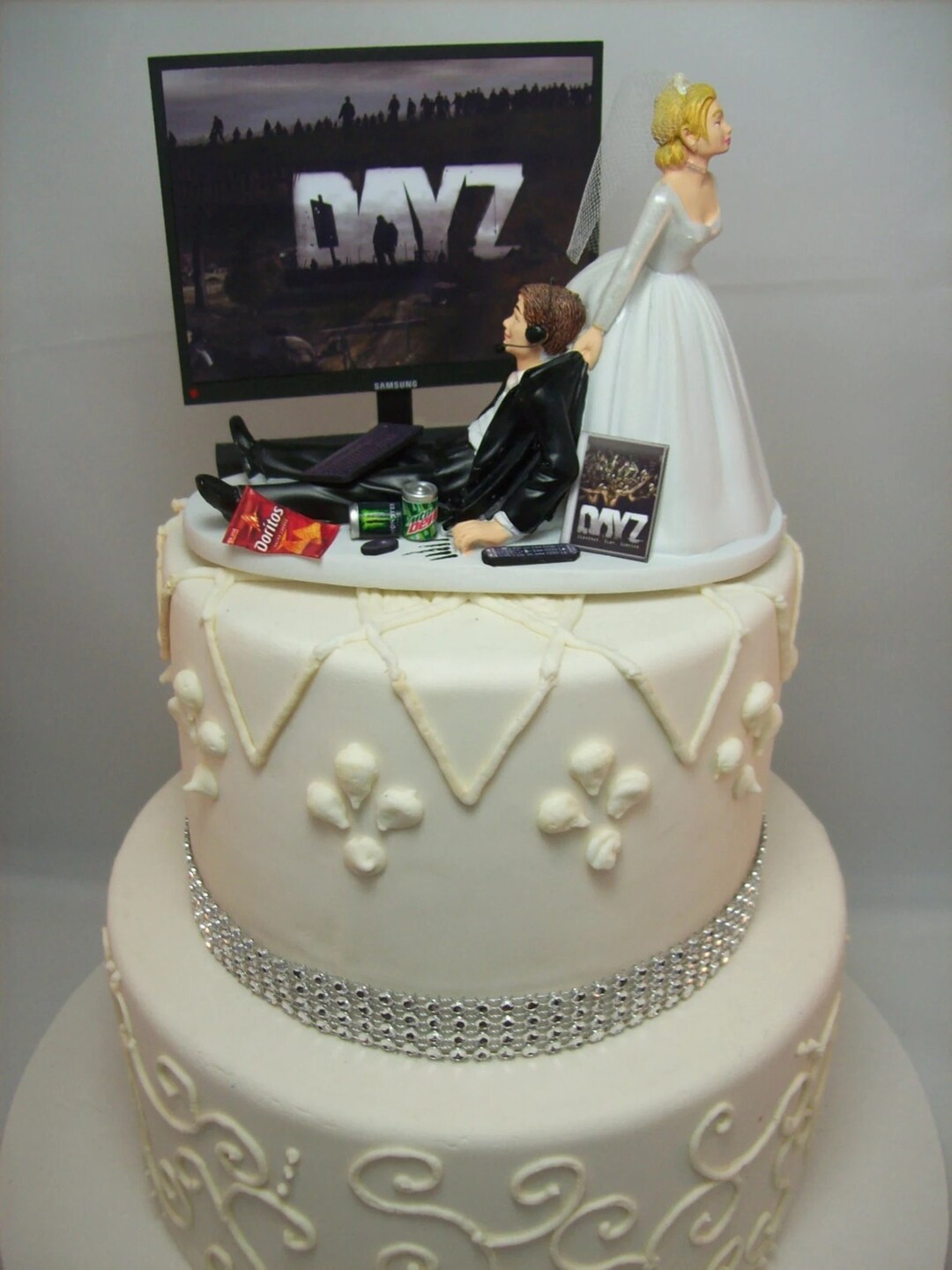 GAMER Funny Wedding Cake Topper Video Game Gaming Junkie Addict ...