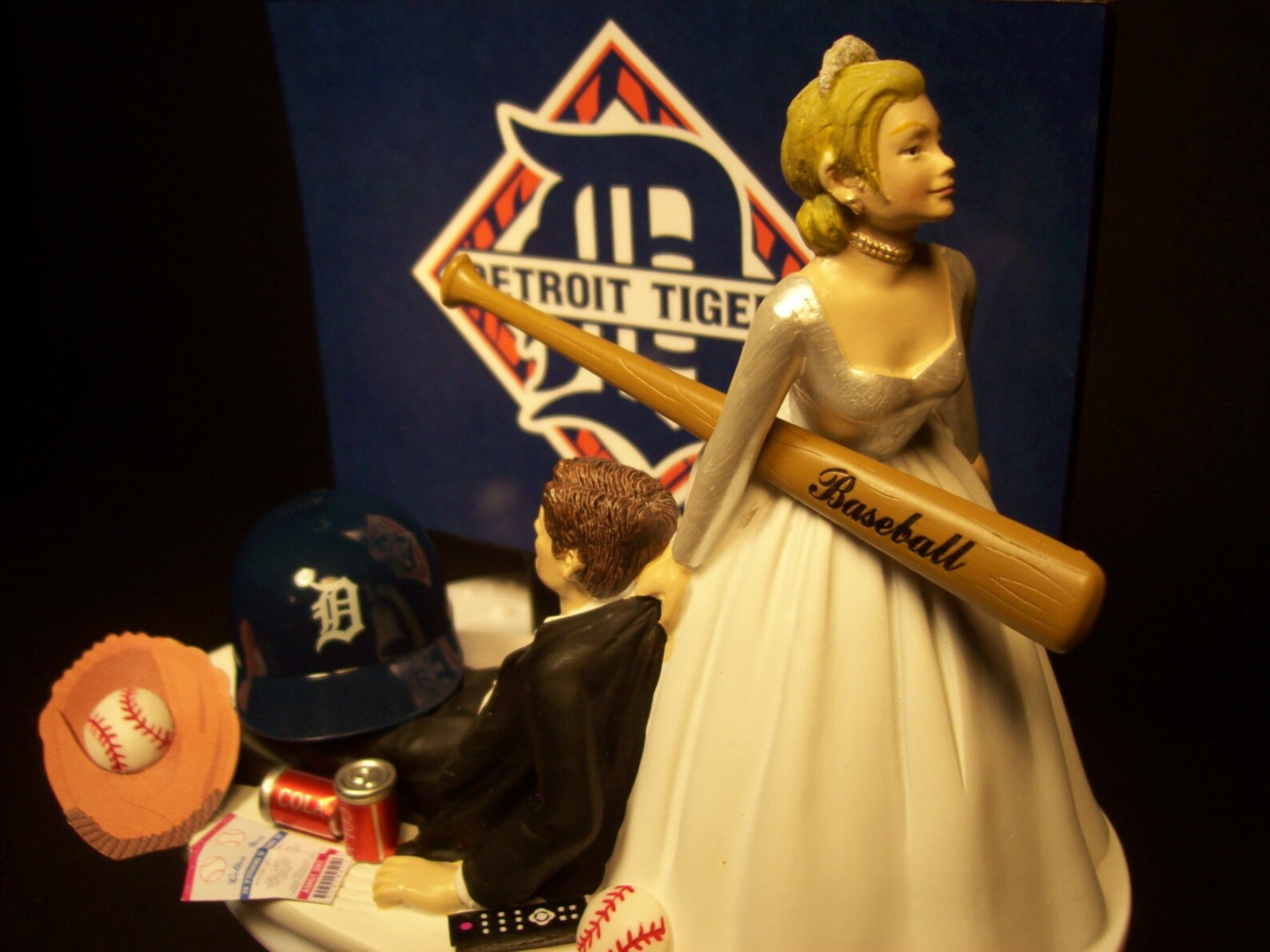 DETROIT TIGERS Baseball or Your Team Bride and Groom Funny | Etsy