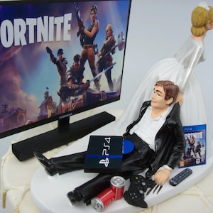 GAMER Funny Wedding Cake Topper LOL Video Game Gaming Junkie Addict ...