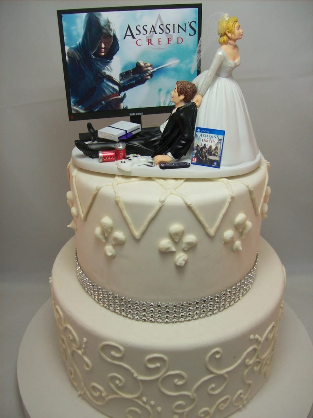 GAMER Funny Wedding Cake Topper Video Game Gaming Junkie Addict ...