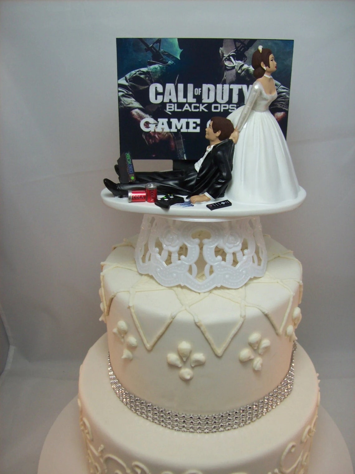 Funny Wedding Cake Topper Game Over Gamer Gaming Player Custom - Etsy