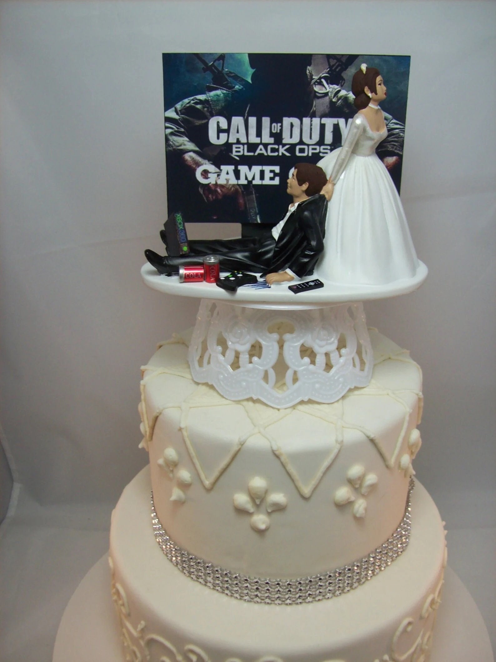Funny Wedding Cake Topper Game Over Gamer Gaming Player Custom ...