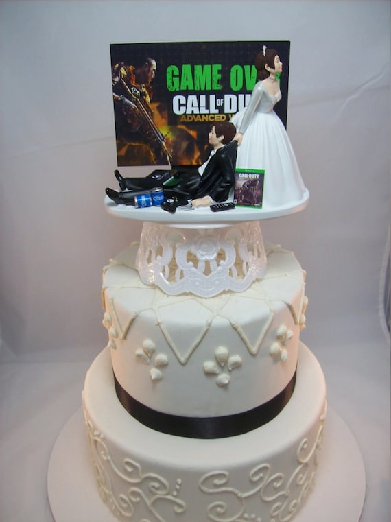 Funny Wedding Cake Toppers Game Over