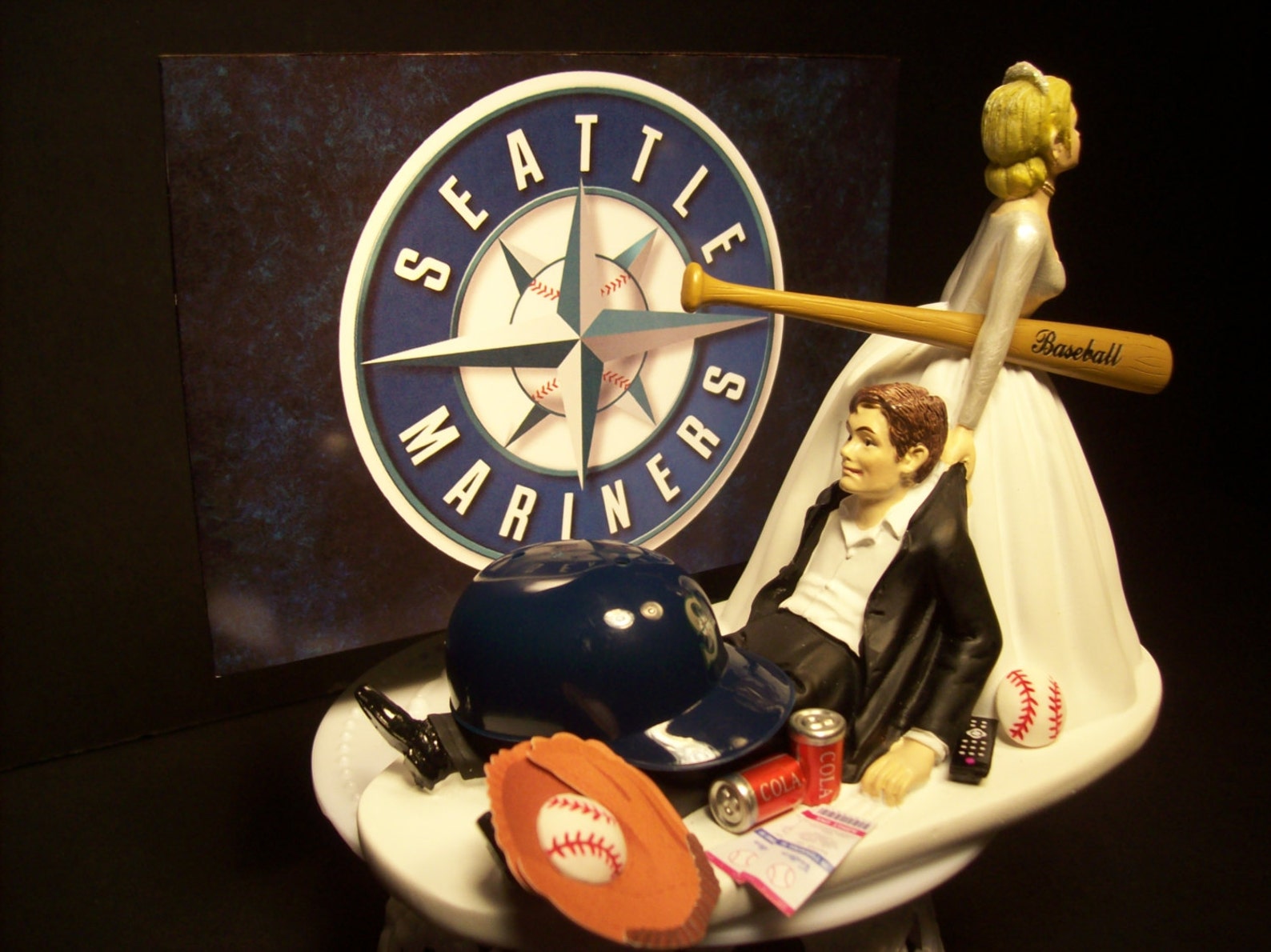 SEATTLE MARINERS Baseball (or Your Team) Bride and Groom Funny Wedding ...