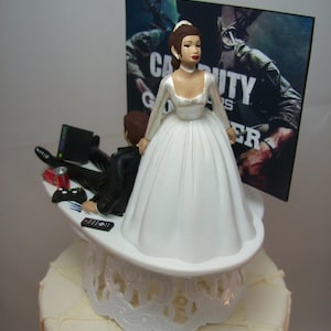 Funny Wedding Cake Topper Game Over Gamer Gaming Player Custom ...