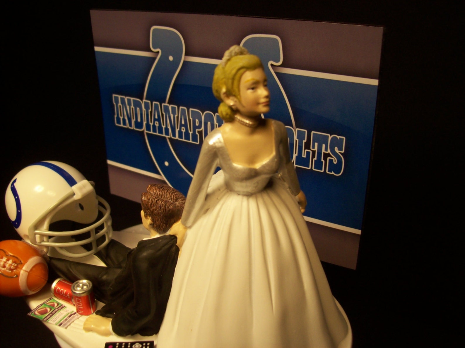 FOOTBALL INDIANAPOLIS COLTS or Your Team Bride and Groom Funny Wedding ...