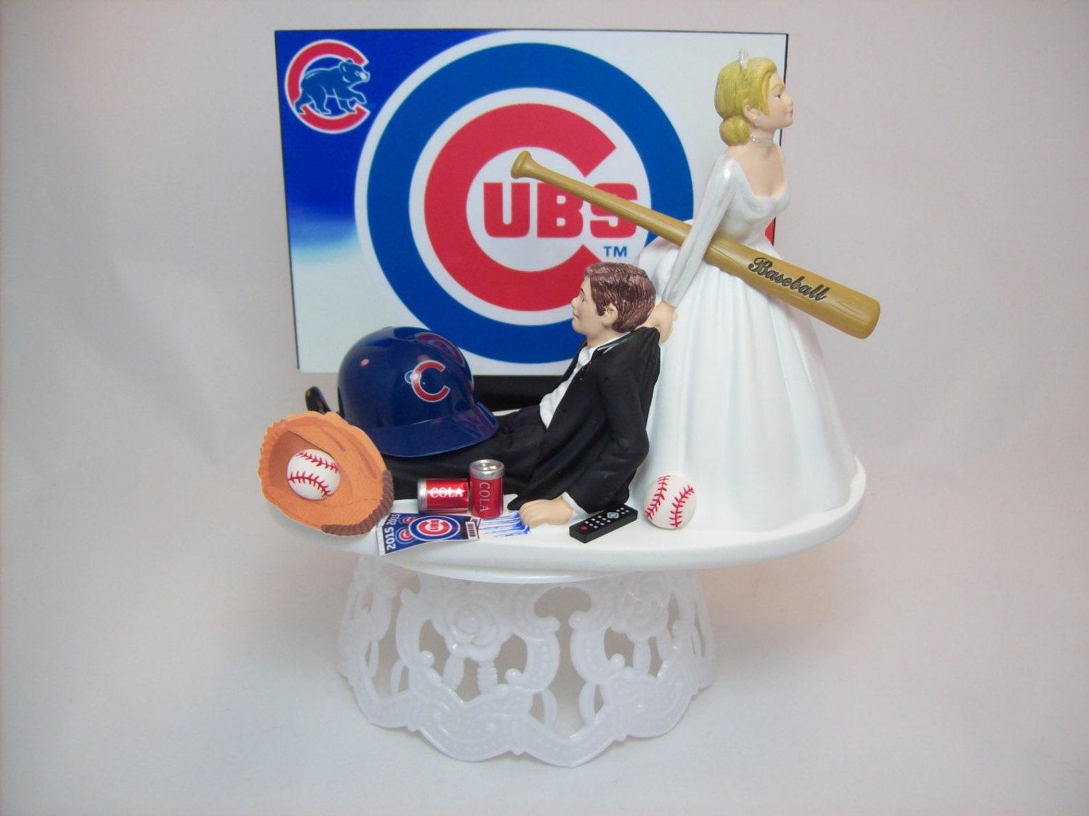 BASEBALL CHICAGO CUBS or Your Team Bride and Groom Funny - Etsy