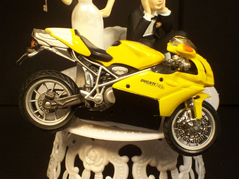 Got the Key - Motorcycle Yellow DUCATI 749 S Superbike Bride and Groom ...