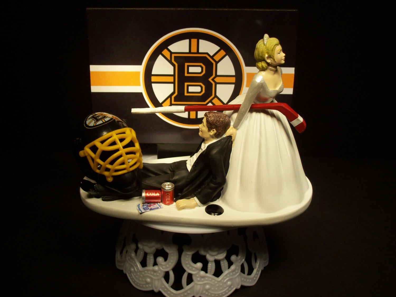 Boston bruins wedding cake topper - Etsy Nederland