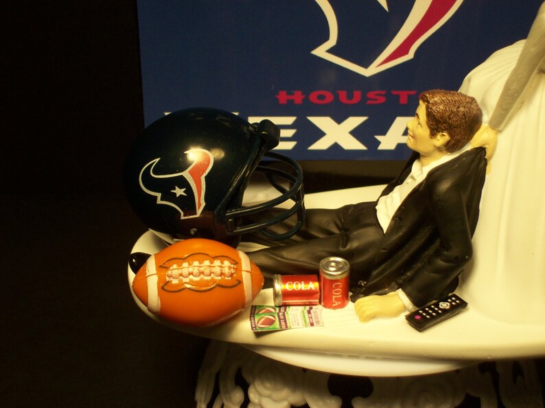 Football HOUSTON TEXANS Wedding Cake Topper Bride and Groom - Etsy