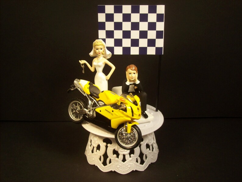 Got the Key - Motorcycle Yellow DUCATI 749 S Superbike Bride and Groom ...