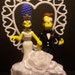 The Simpsons Bride and Groom Funny Wedding Cake Topper - Etsy