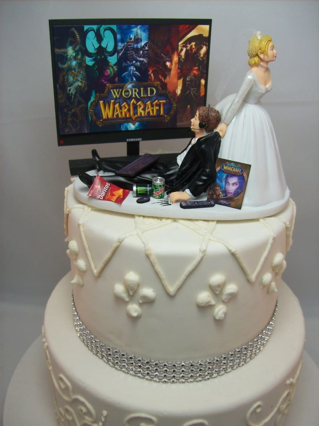 GAMER Funny Wedding Cake Topper Video Game Gaming Junkie Addict ...