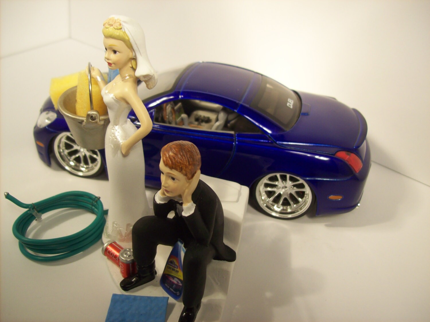 Got the Bucket! AUTO CAR Wash Lexus SC430 Blue Funny Wedding Cake ...