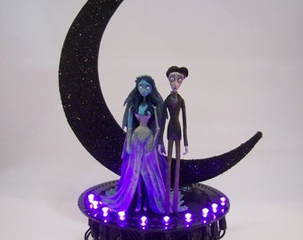 Corpse Bride & Victor Bride and Groom Wedding Cake Topper | Etsy