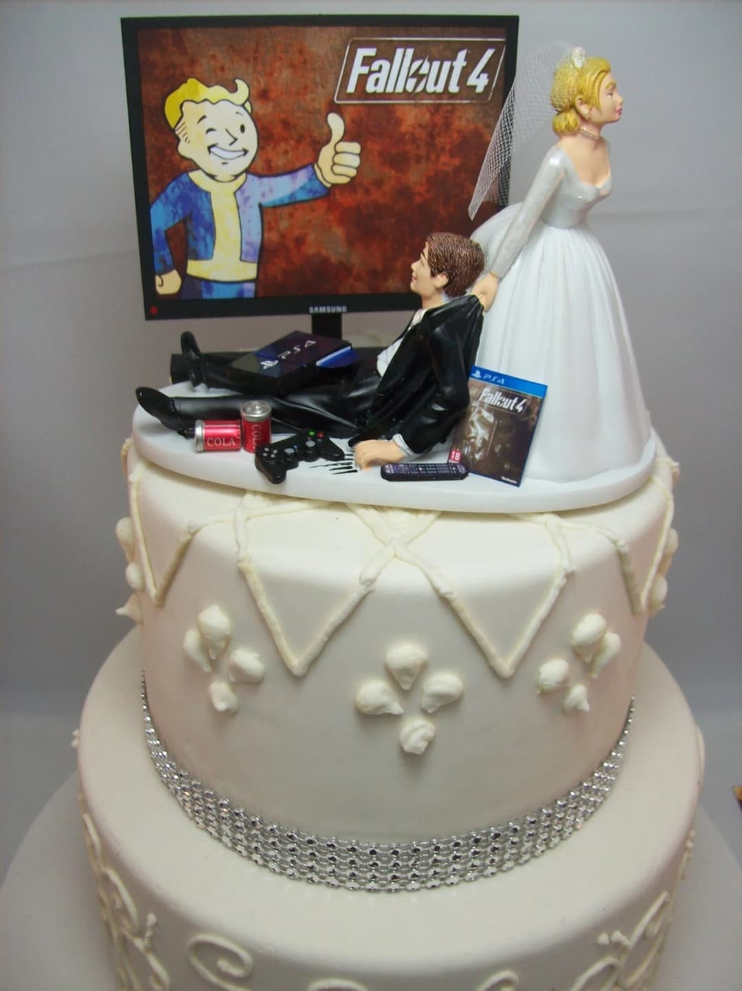 GAMER Funny Wedding Cake Topper Video Game Gaming Junkie Addict ...