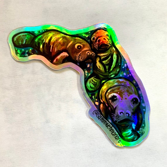 Digital Art & Collectibles Manatee stickers holographic etna.com.pe