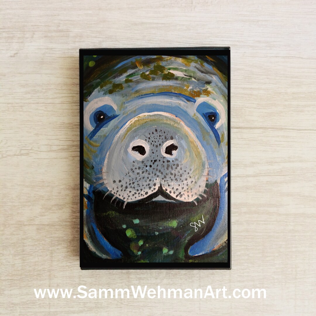 Framed Art Print Manatee - Etsy