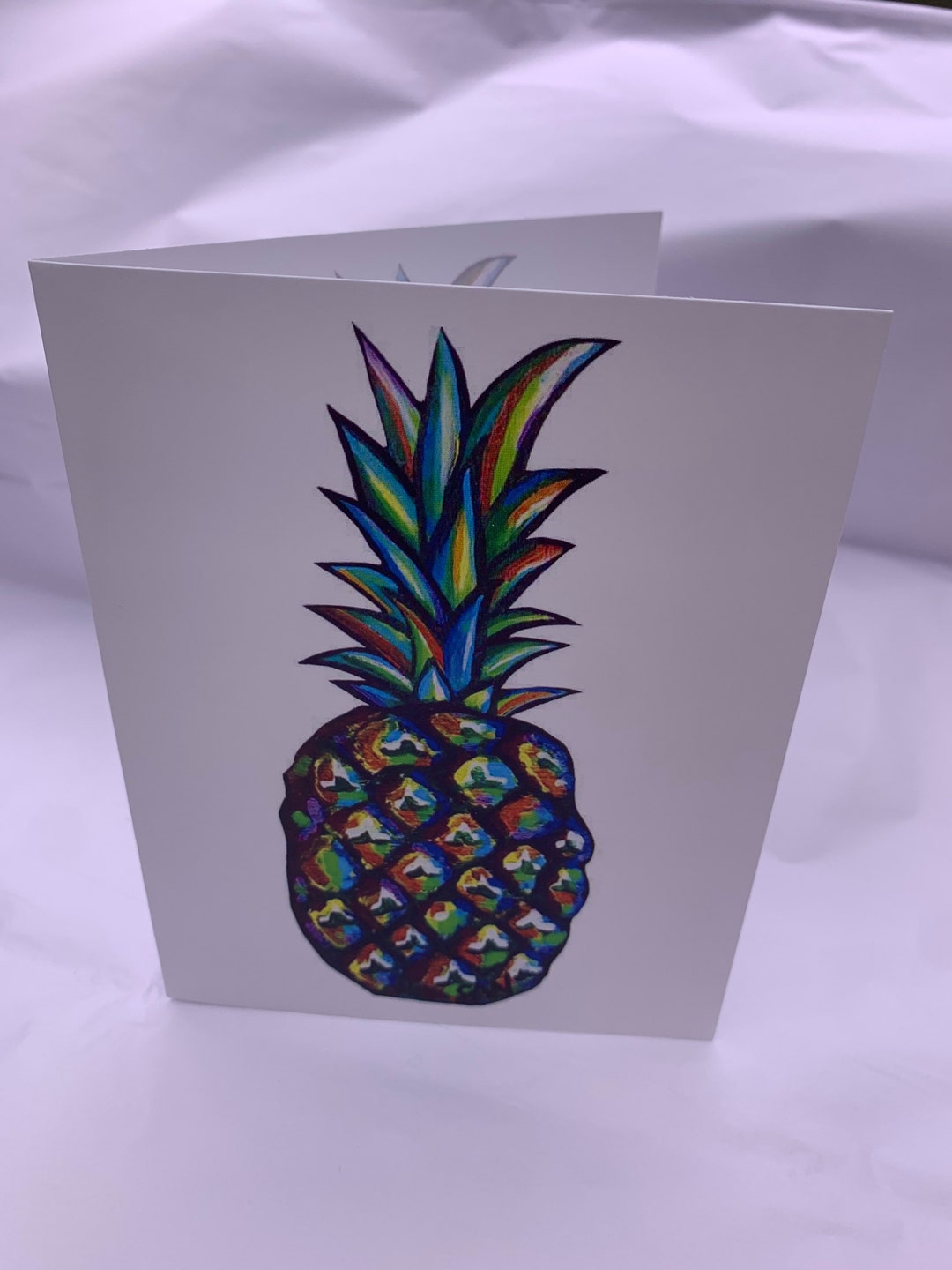 Pineapple Greeting Card - Etsy