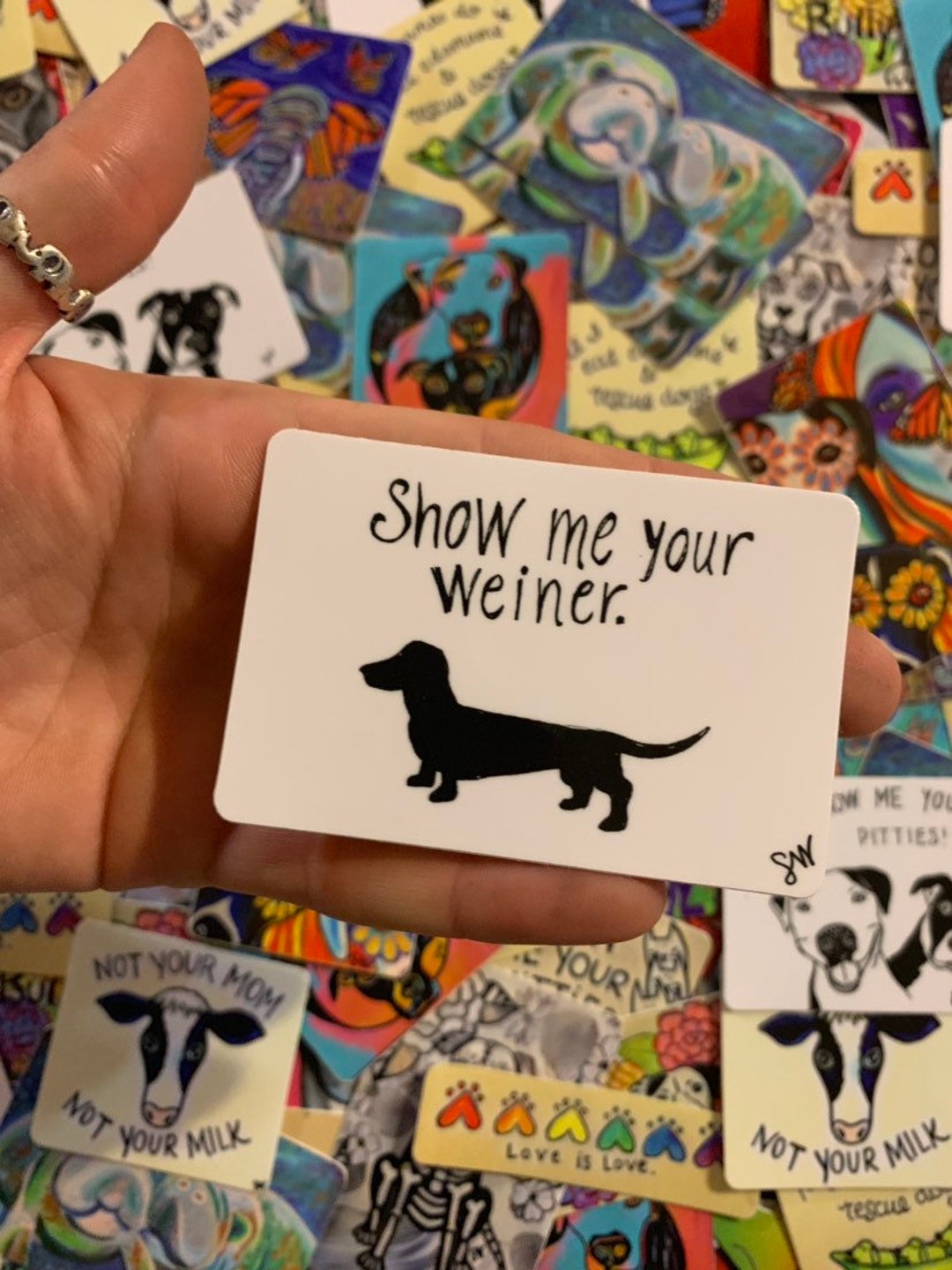 Show Me Your Weiner Vinyl Sticker - Etsy