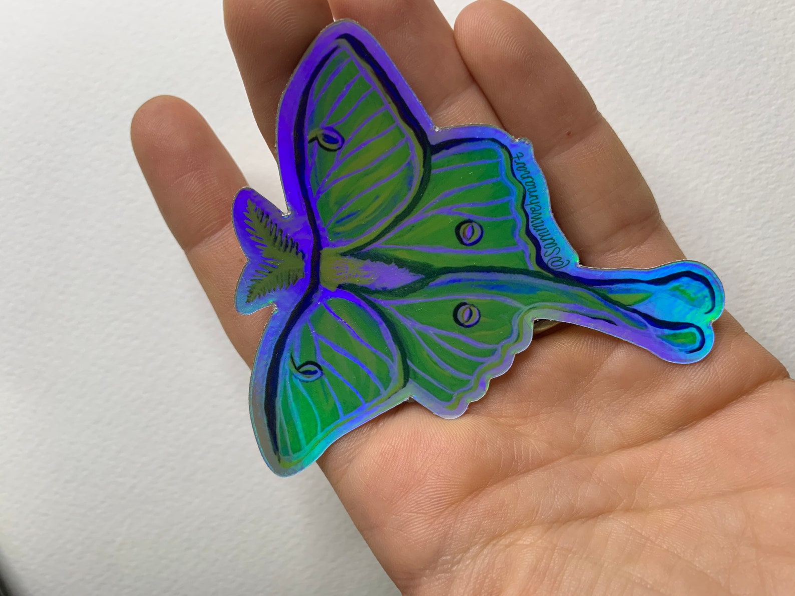 HOLOGRAPHIC Luna Moth Sticker - Etsy