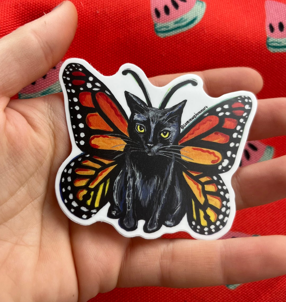 Caterfly Vinyl Sticker - Etsy