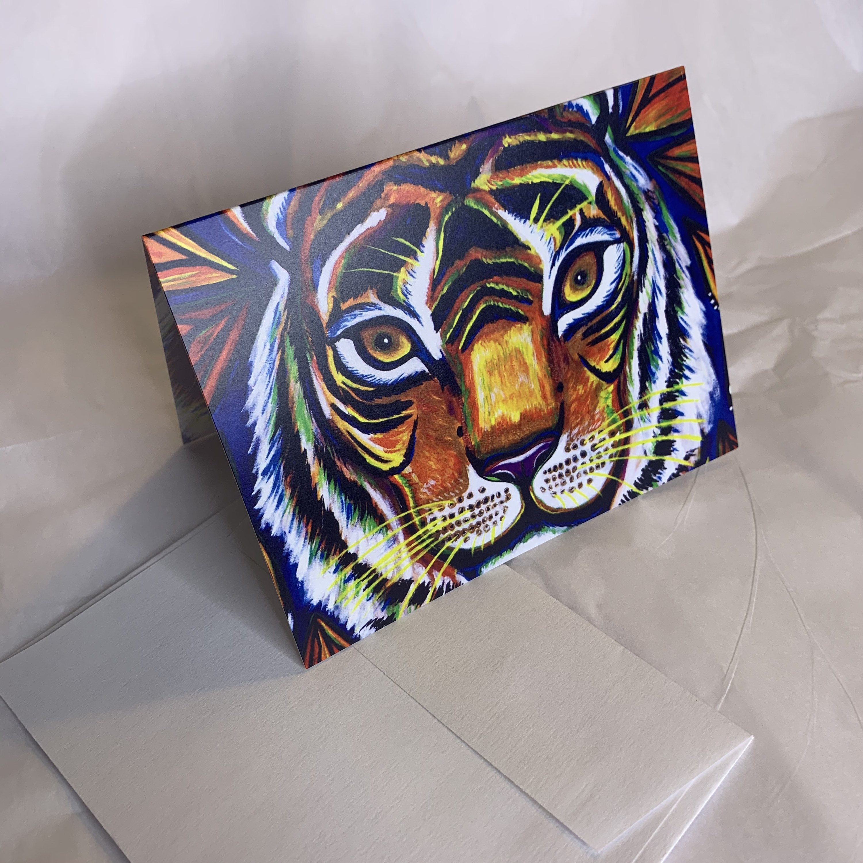 Tiger Greeting Card - Etsy