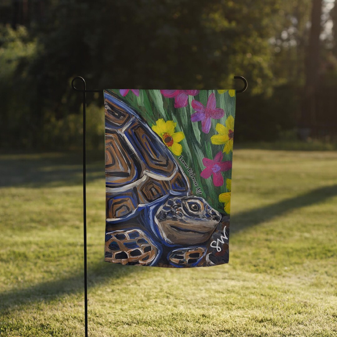Gopher Tortoise Garden Flag ~ Colorful Outdoor Decor - Etsy