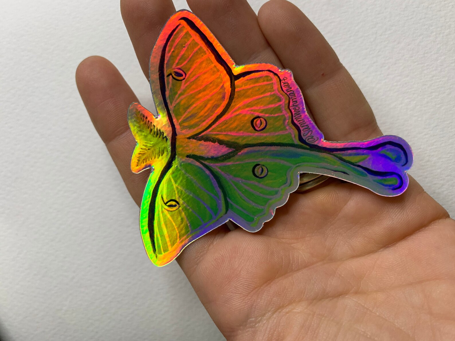 HOLOGRAPHIC Luna Moth Sticker - Etsy