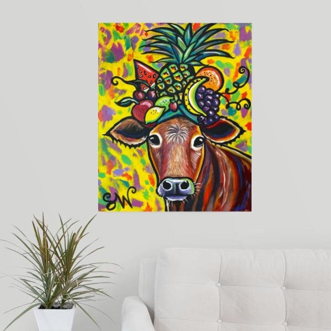 Cow Miranda Canvas Art Print - Etsy