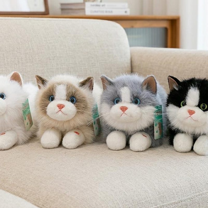 Lebensechte plüschkatze - Etsy.de