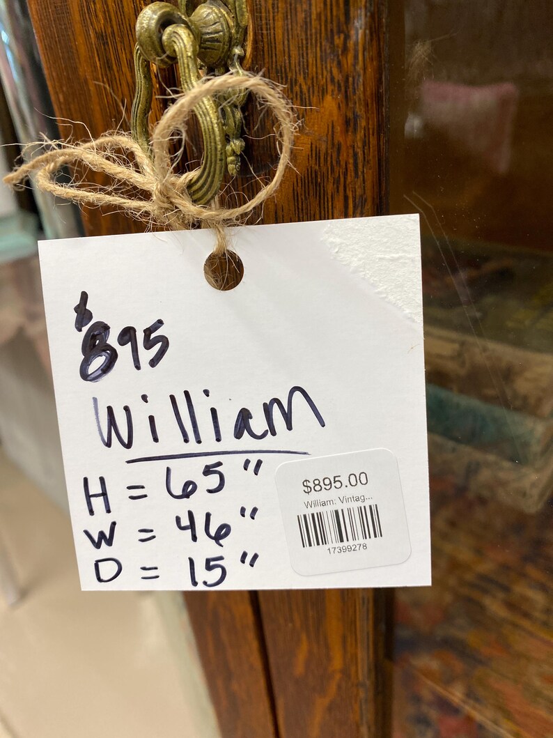 William Vintage Bookcase China Hutch - Etsy