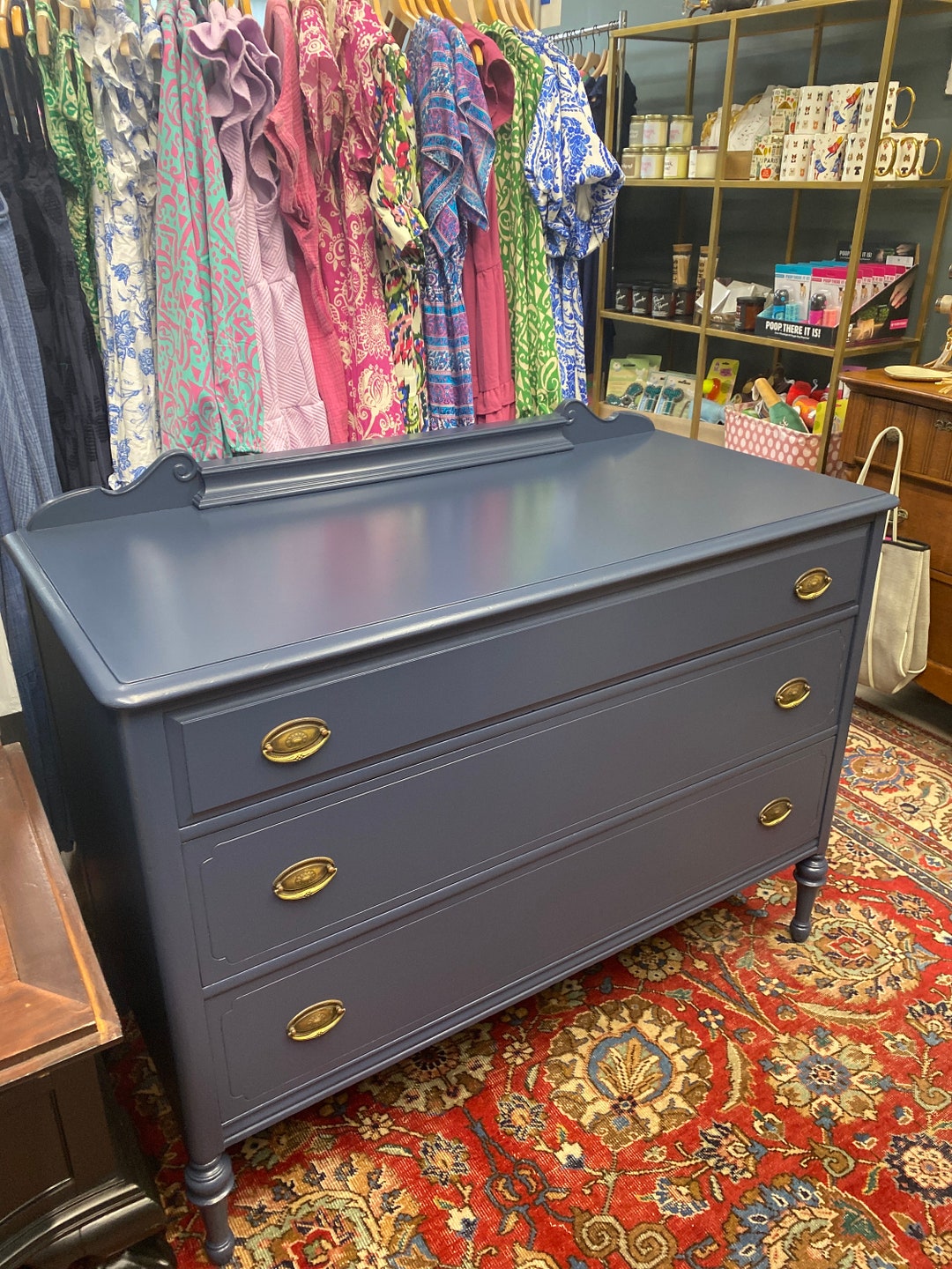Beau - Vintage Painted Blue Dresser | Chest - Etsy