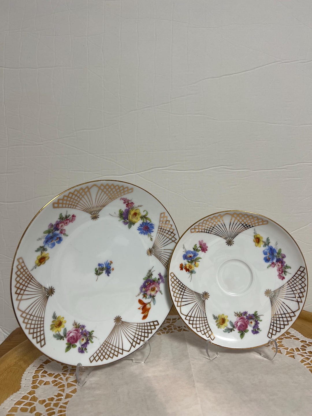 Vintage Alboth & Kaiser Bavaria Porcelain Plate and Saucer – Hand ...