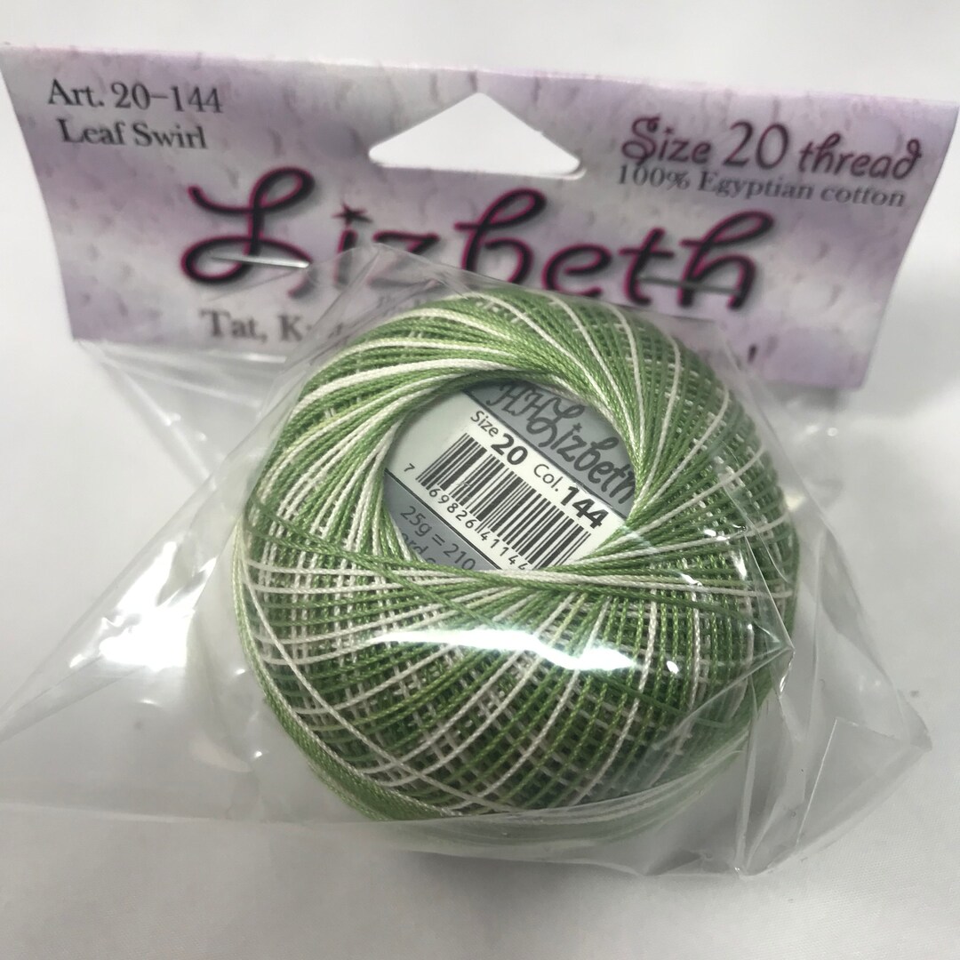 Tatting Thread - Variegated Leaf Swirl - Color #144 - Size 10, 20, 40 ...
